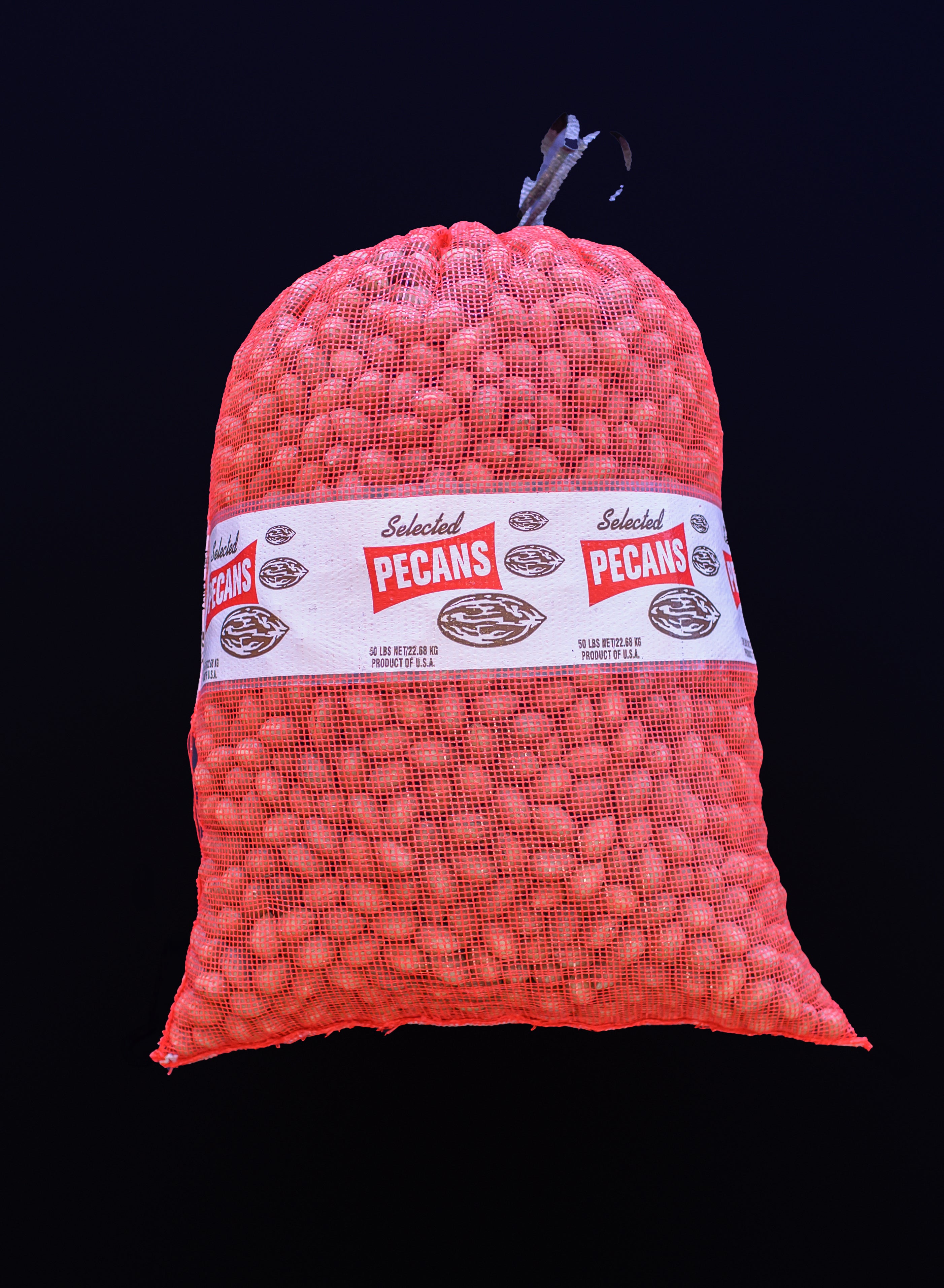 Red Mesh Pecan Bags 50 lb - Bulk 100 Pack (pecans not included ...